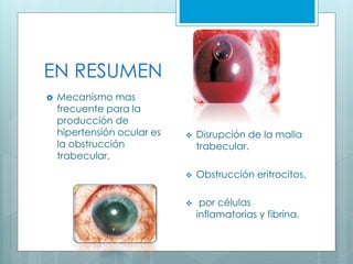 Glaucoma traumatico e inflamatorio ppt | PPTX