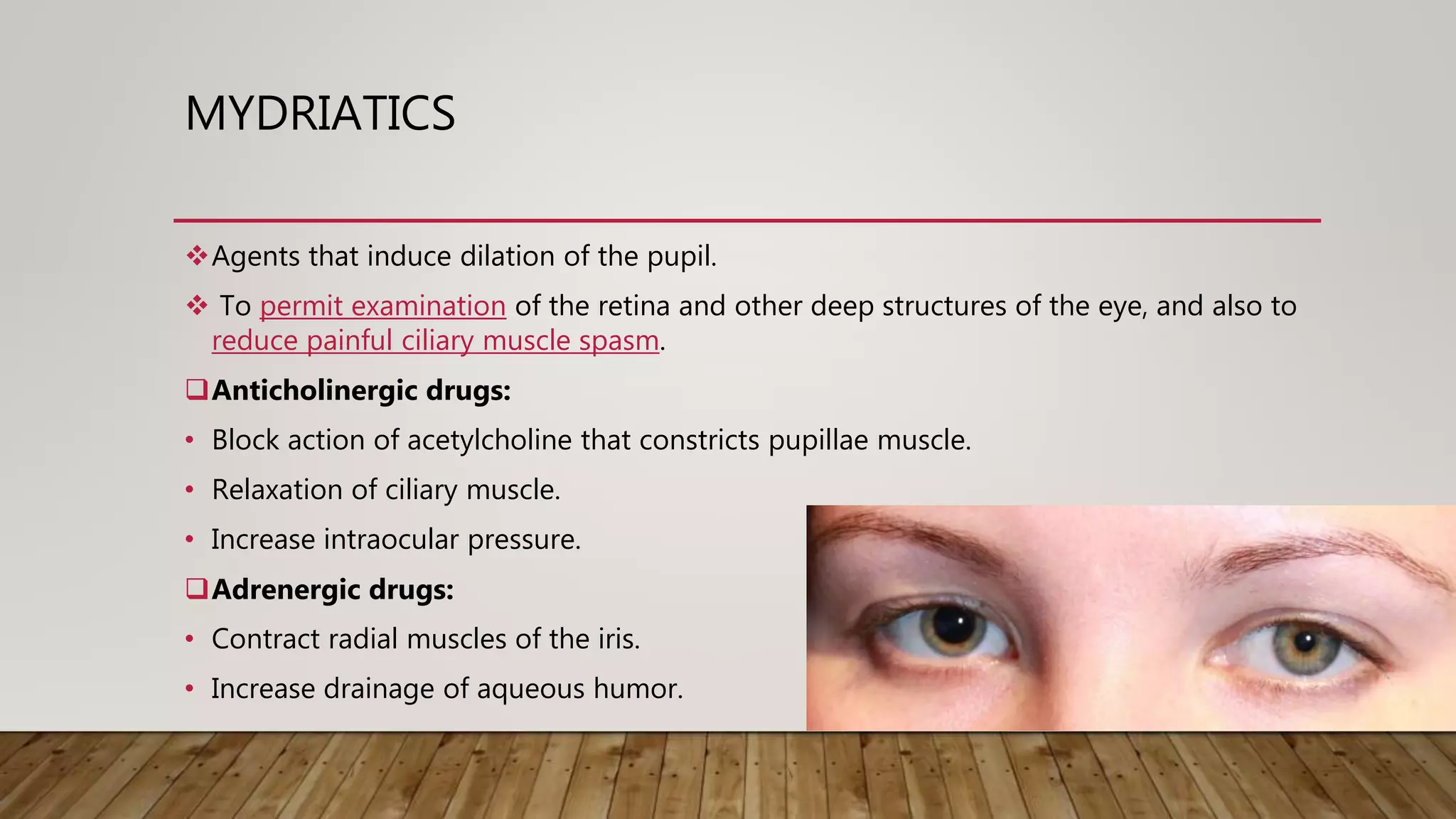 Glaucoma Treatment & Mydriatics | PPTX