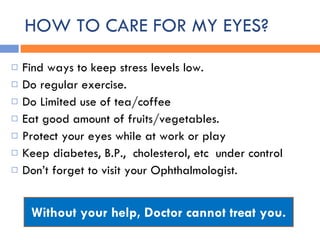 Common Ocular Diseases (World Glaucoma Day) | PPT