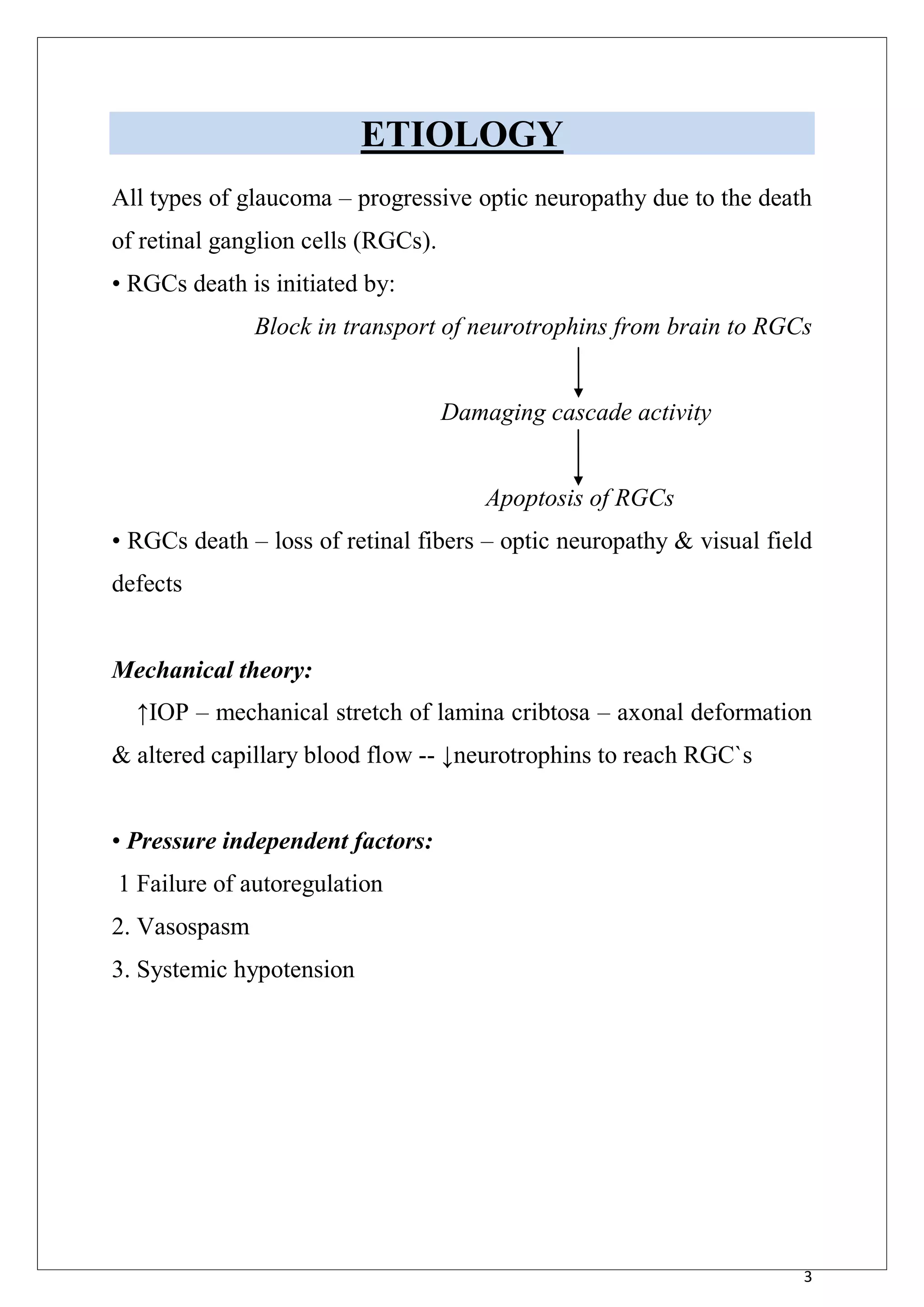 Glaucoma word document | PDF