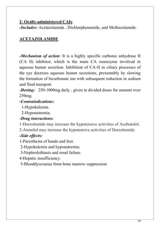 Glaucoma word document | PDF