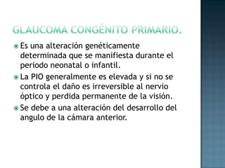 Glaucoma y genetica | PPTX