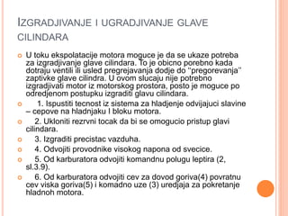 Glava motora i razvodni mehanizam | PPTX