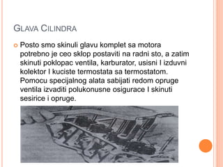 Glava motora i razvodni mehanizam | PPTX