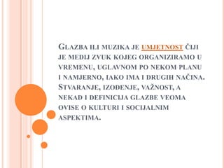 Glazba | PPTX
