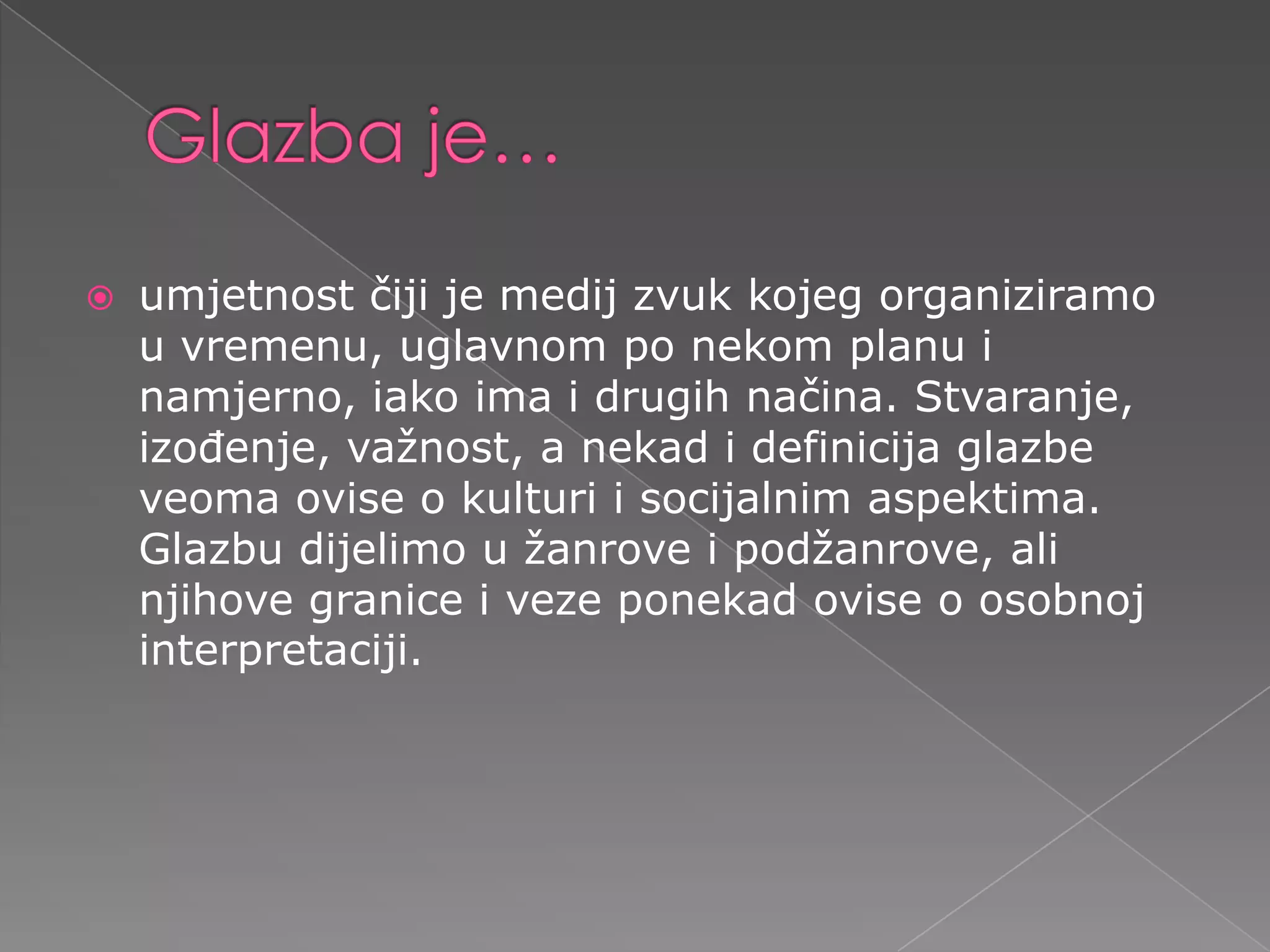 Glazba | PPT