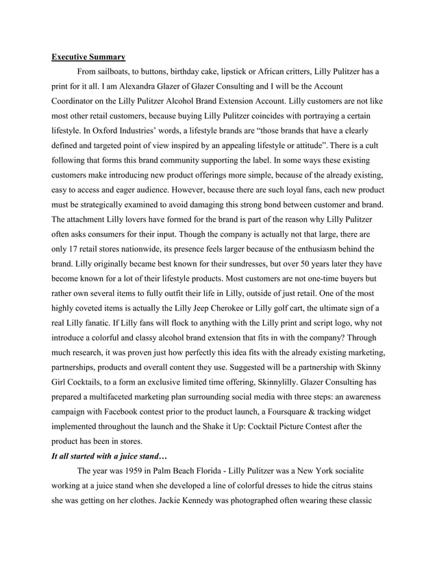Lilly Pulitzer Strategic Brand Extension Paper | PDF