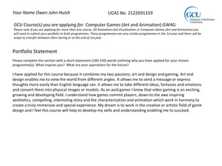 Glazgow portfolio | PPT