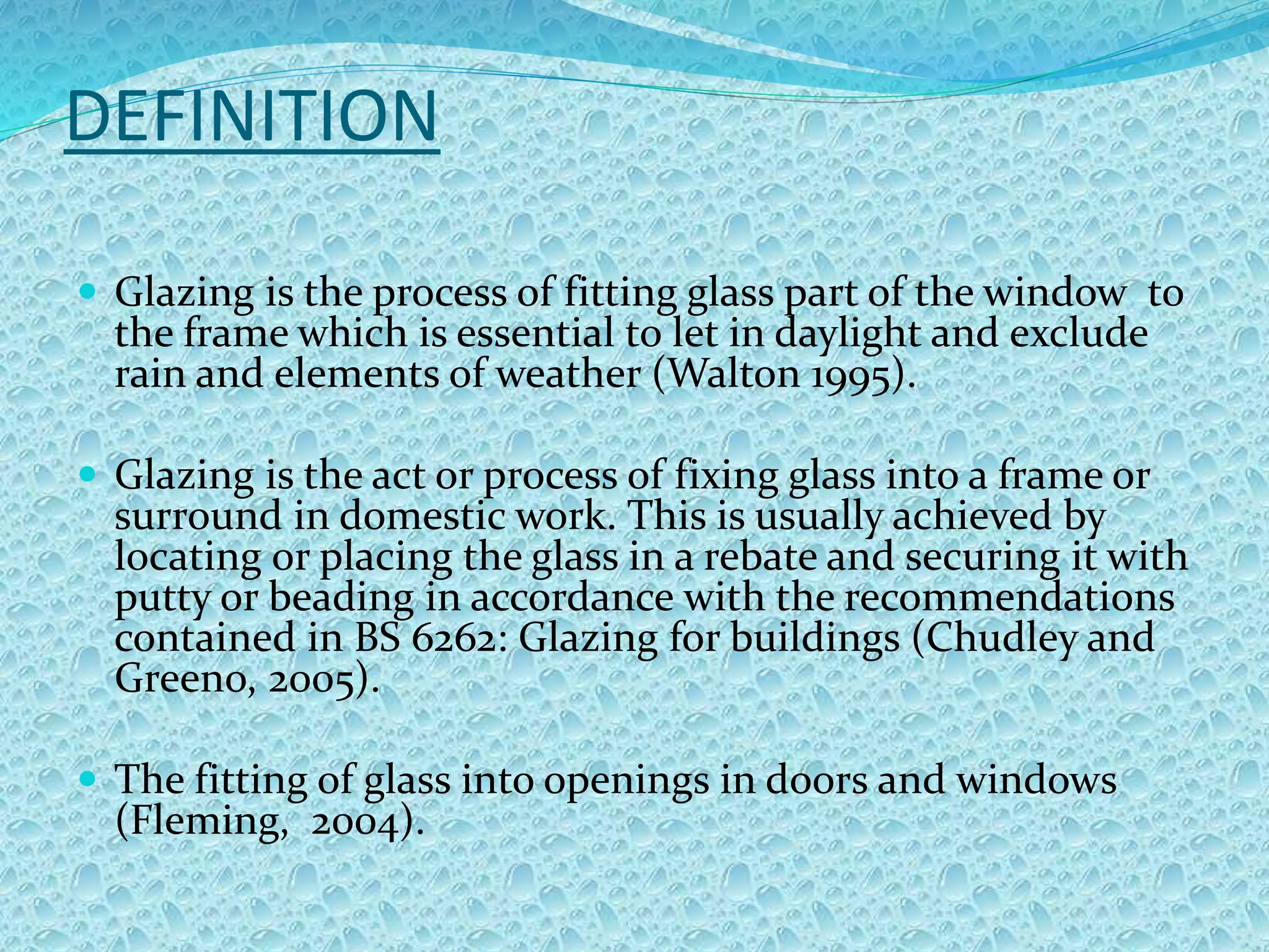 Glazing by chakamba j | PPT