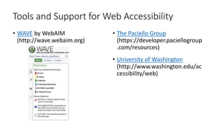 Designing with Accessibility in Mind | PPTX | Web Design and HTML ...