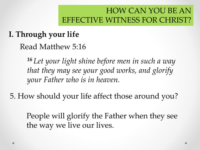 CCF GLC 1 Book 2_Session 7_One Task - Witnessing | PPTX | Christianity ...