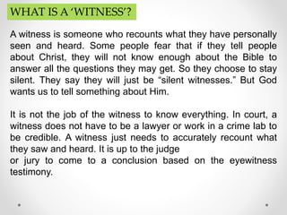 CCF GLC 1 Book 2_Session 7_One Task - Witnessing | PPTX