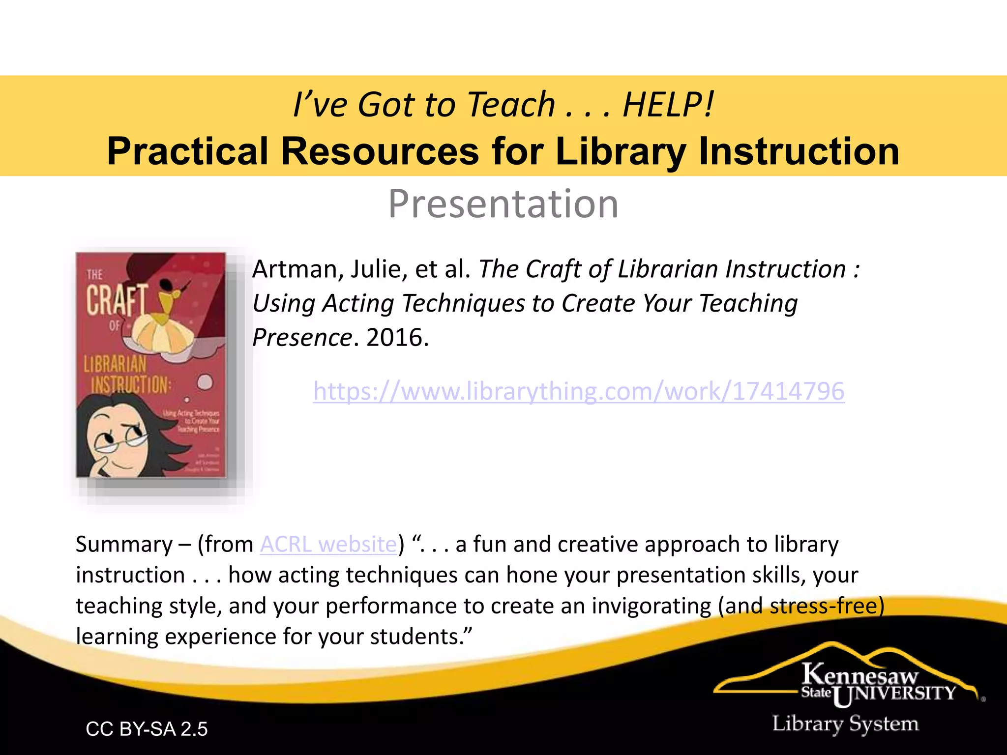 I've got to teach… HELP! | PPT