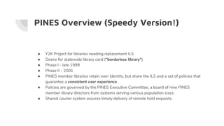 PINES Update | PPT