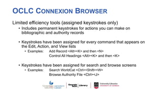OCLC Connexion Client Efficiency Tools | PPT