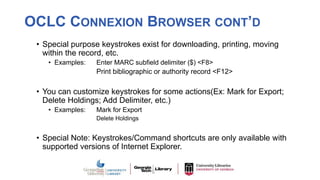 OCLC Connexion Client Efficiency Tools | PPT