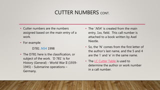 LC Call Number 101: “What does it all mean?!”, the LC Classification ...