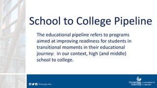 Strengthening the School to College Pipeline: Building National History ...