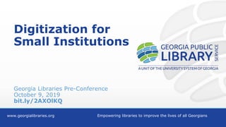 Digitization for Small Institutions | PPTX