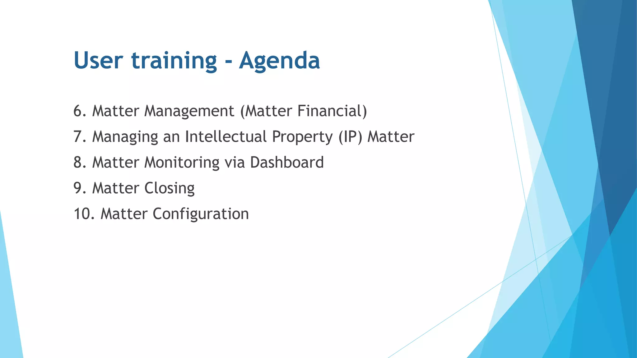 Glc portal project user training - overview and matter management v2.0 ...