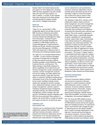 Integrated Customer Relationship Management (CRM) Benchmark 2013 | PDF