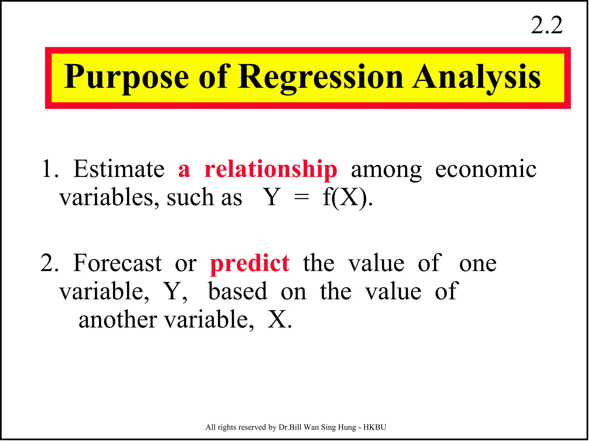 regresi linier dengan dua variabel - ekonometrika | PPT