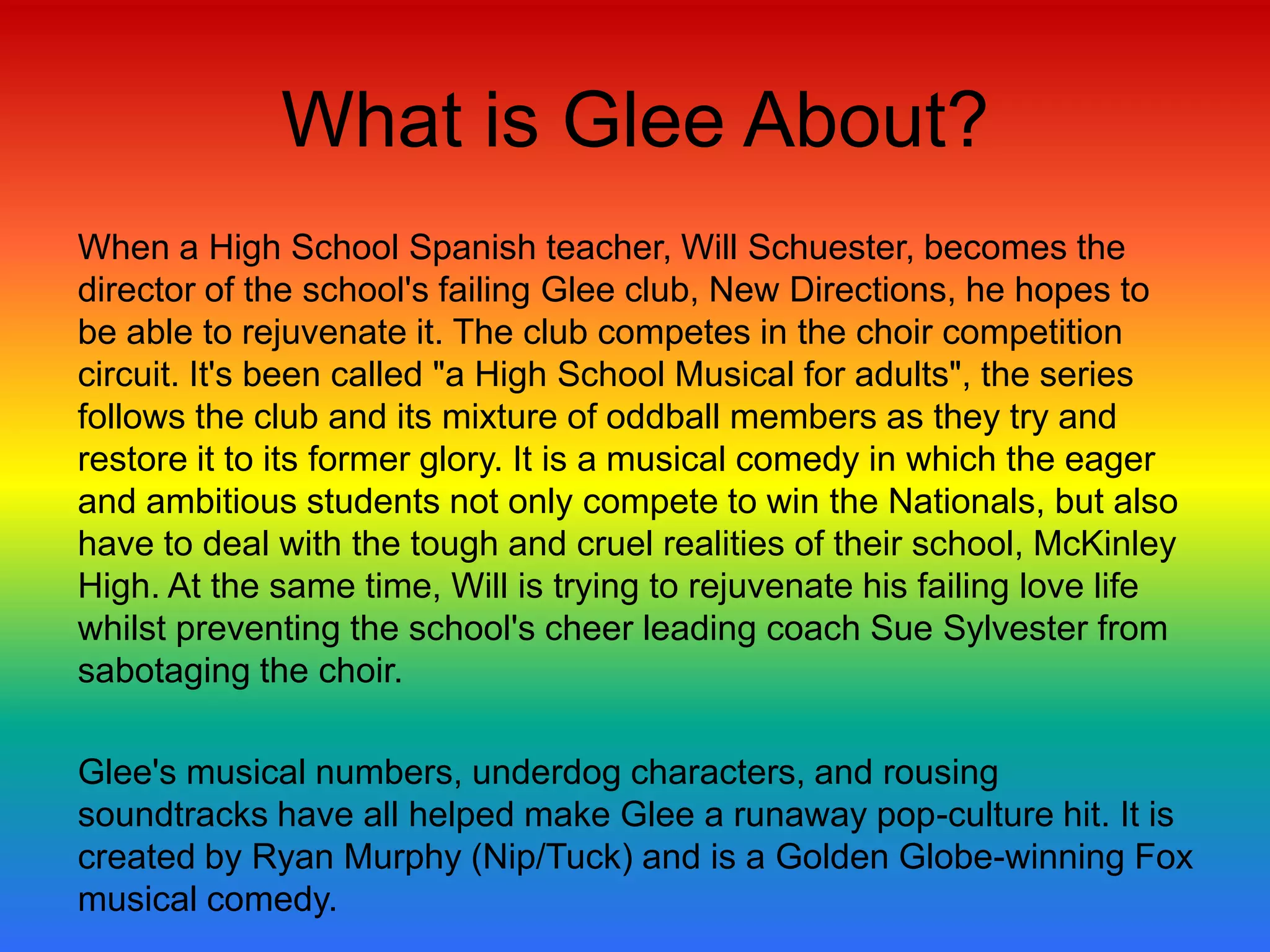 The History Of Glee | PPTX