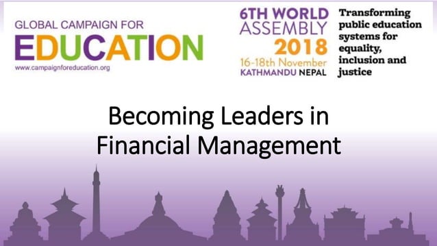 Financial Management Training at Global Learning Event, Kathmandu, Nepal | PPT