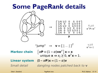Ph.D. Defense: Models and Algorithms for PageRank sensitivity | PDF