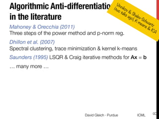 Anti-differentiating approximation algorithms: A case study with min-cuts, spectral, and flow | PPT