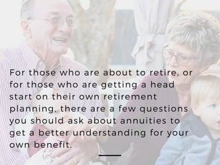 5 Questions Every Retiree Should Ask About Annuities | PDF