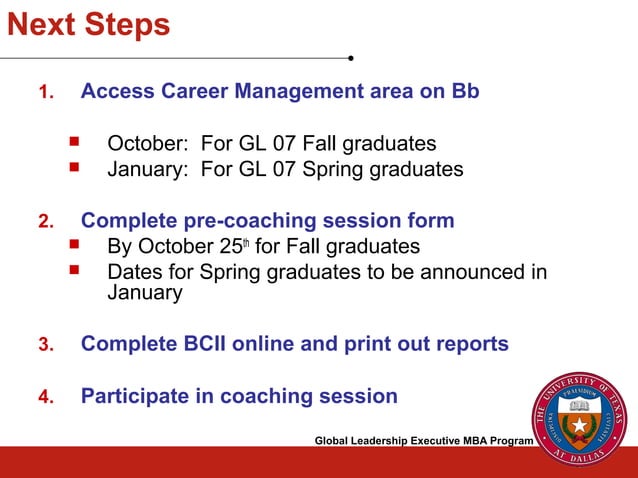 GLEMBA career assessment management | PPT