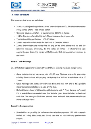 Glencore xstrata | PDF