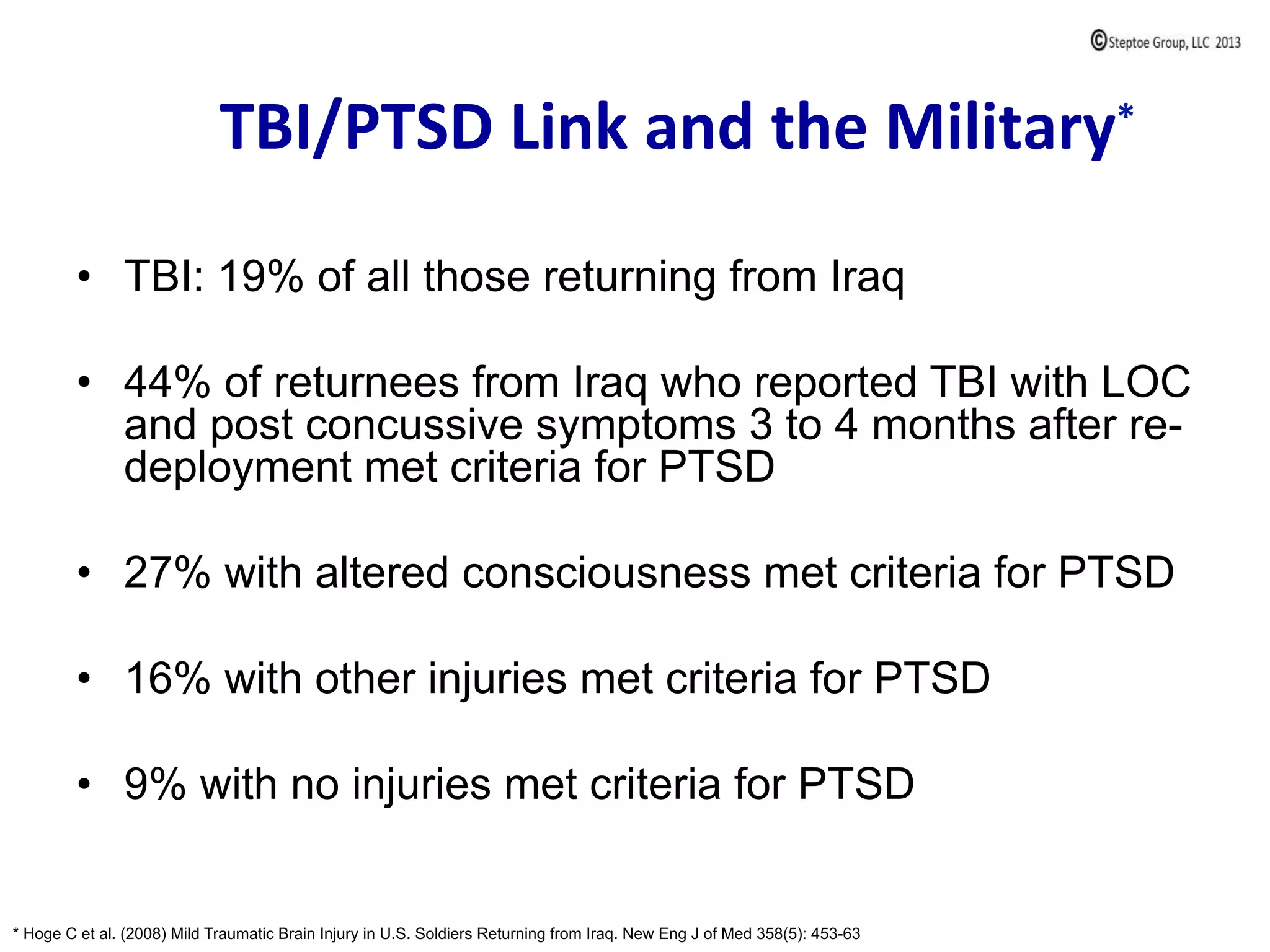 Neurobiology, Diagnosis & Treatment of PTSD & TBI in Veterans | PDF