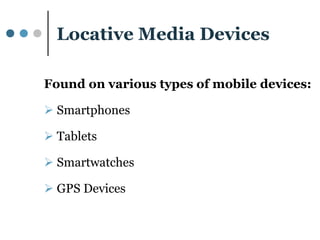 Positioning the User in Mobile Locative Apps | PPT