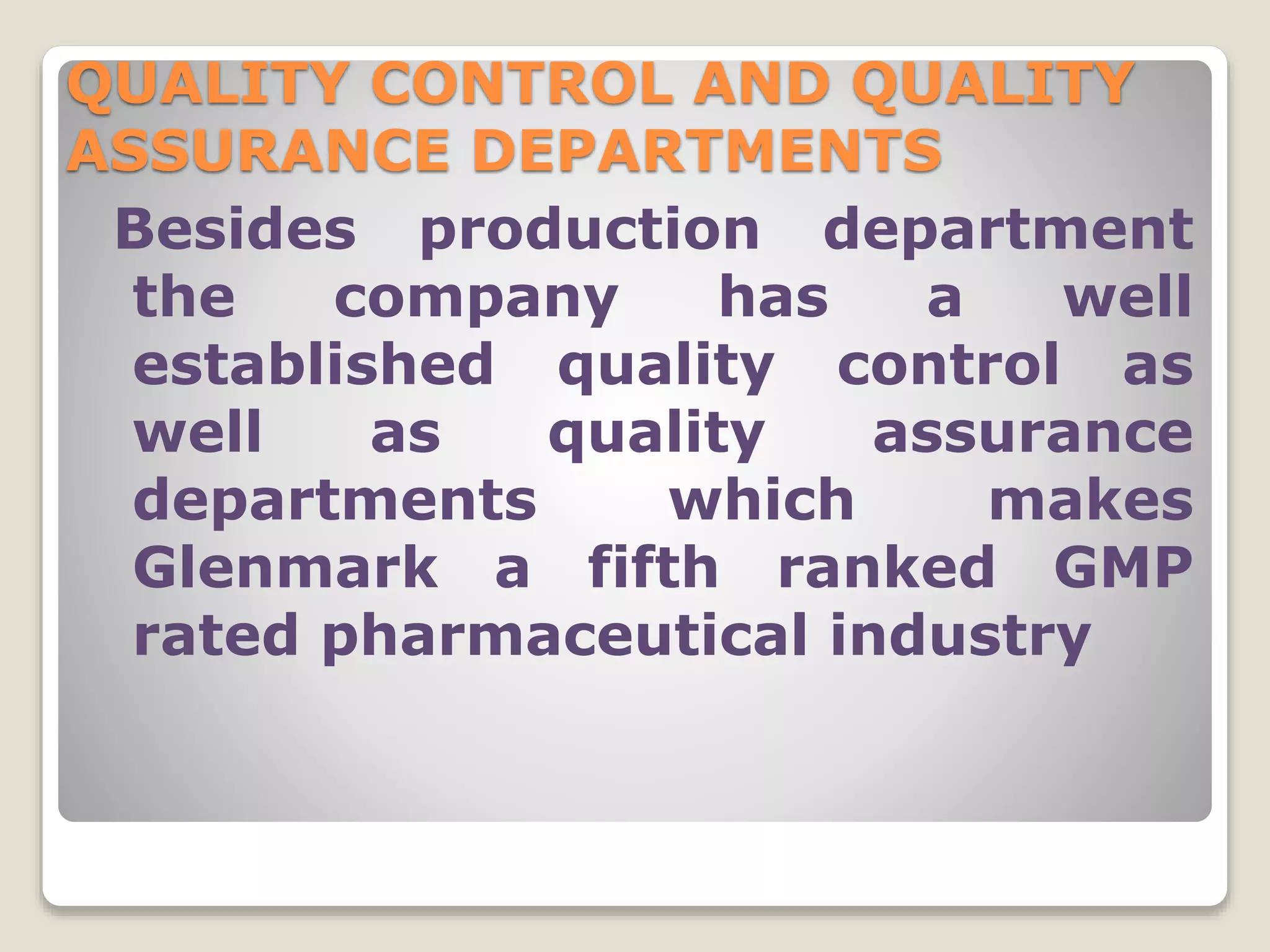 Glenmark pharmaceuticals by jayesh rajput | PPTX