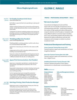 Glenn nagle resume | PDF | Technology & Computing