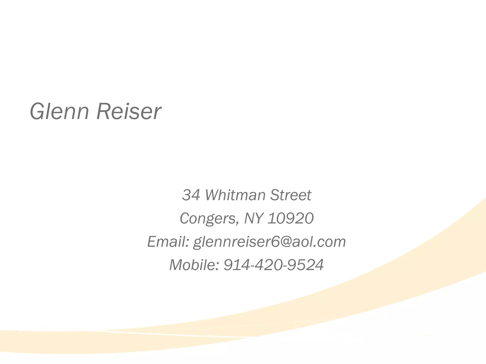 Glenn Reiser Highlights | PPT