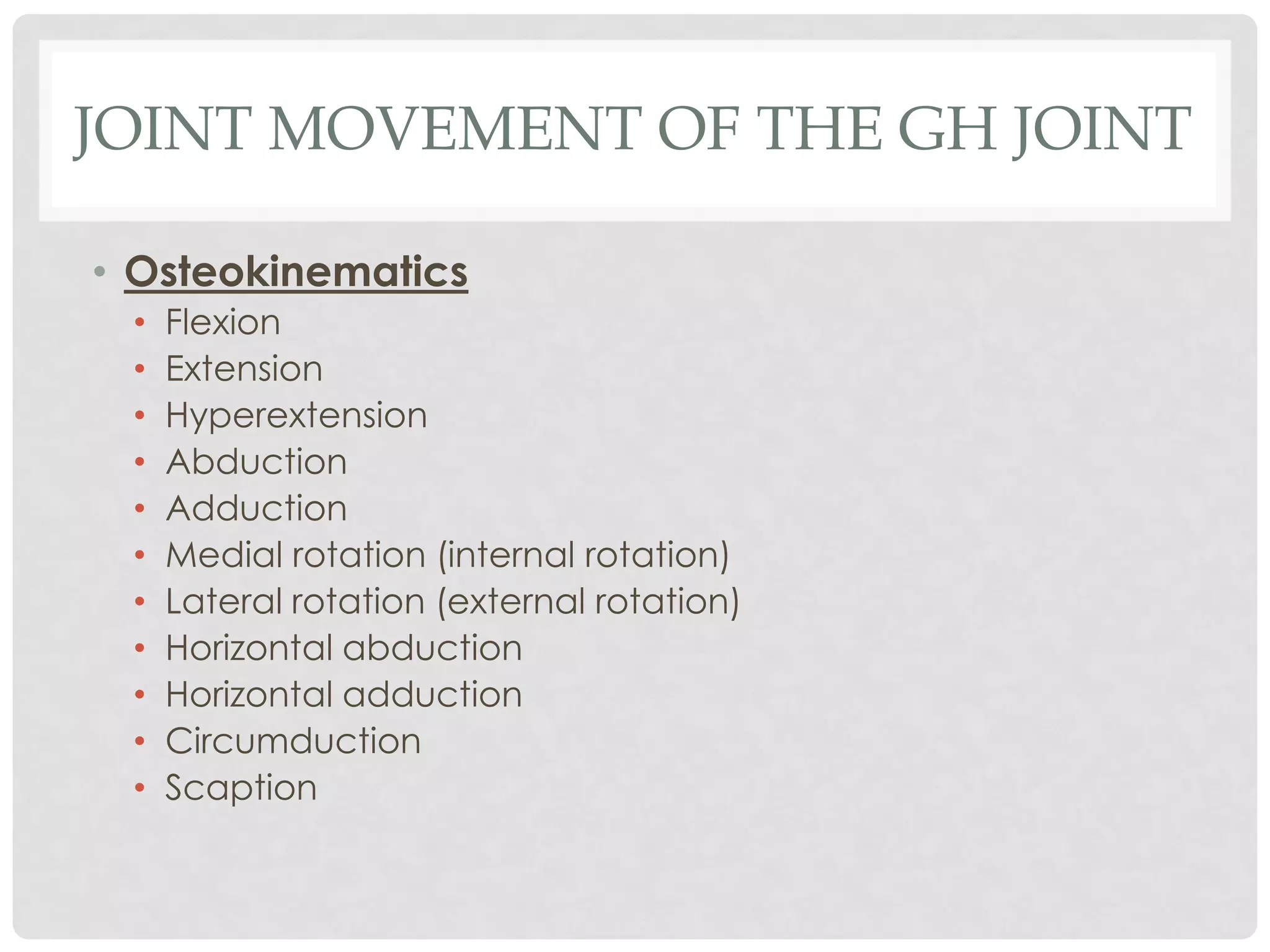Glenohumeral joint | PDF