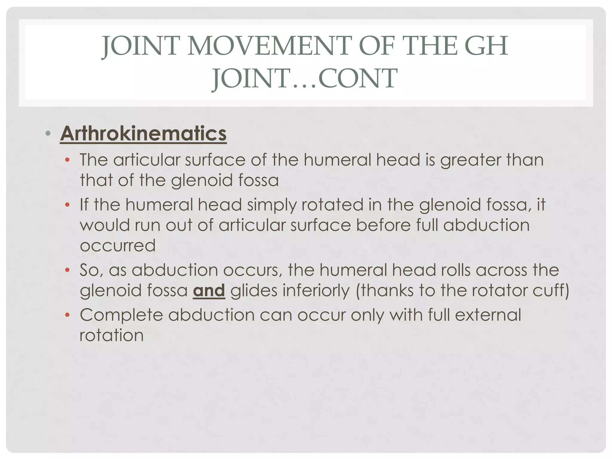 Glenohumeral joint | PDF