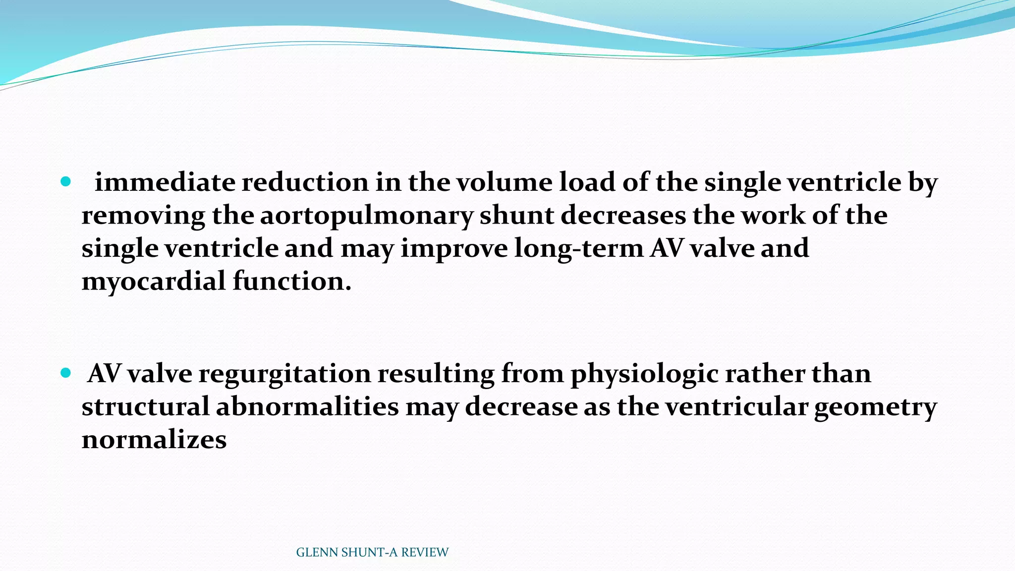 Glen shunt (BDG) | PPTX