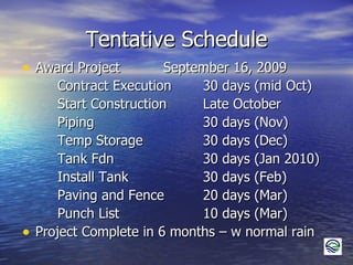 Glenwood Forest Tank Replacement Project | PPT