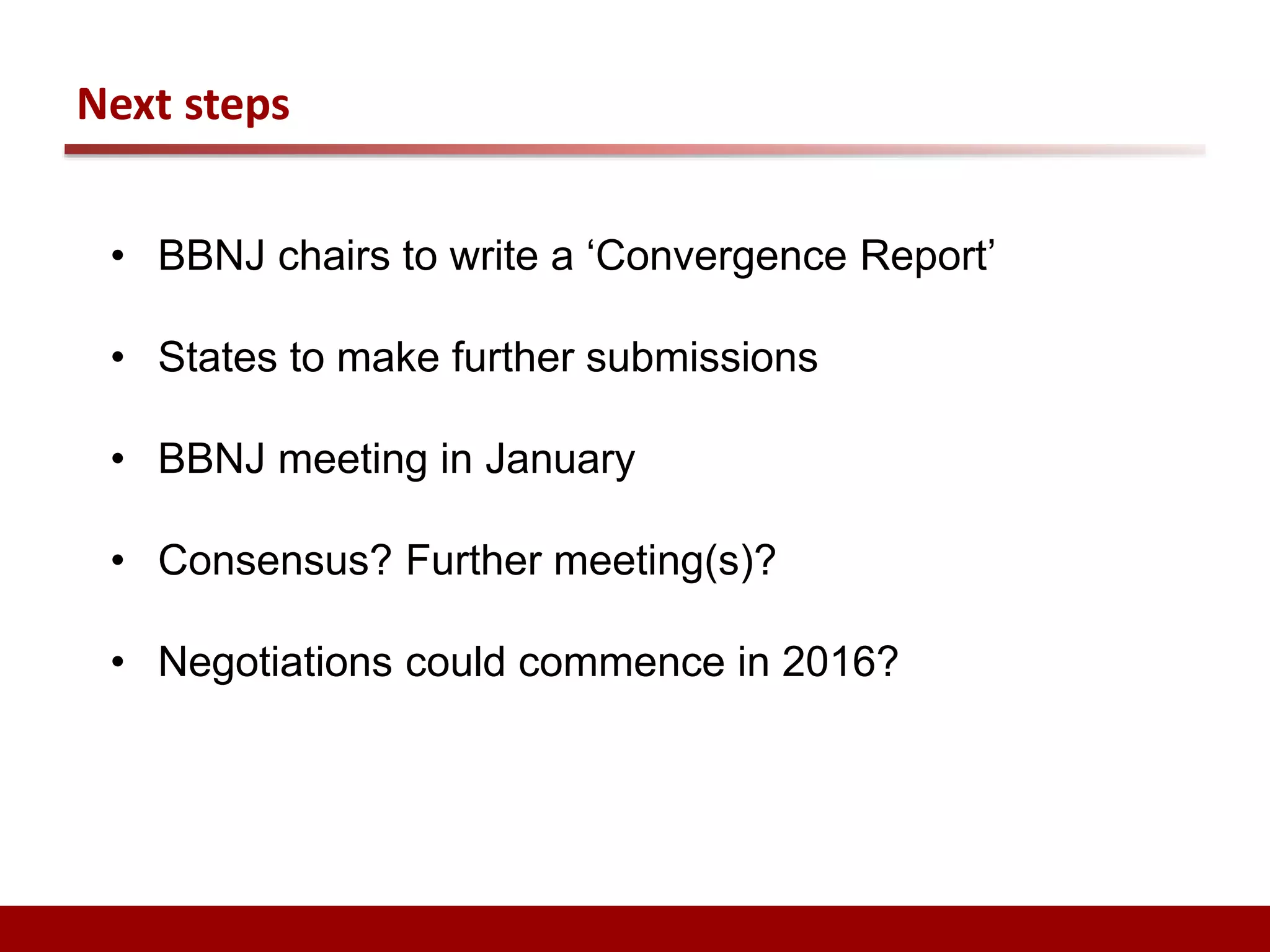 Towards a new international instrument on the conservation and ...