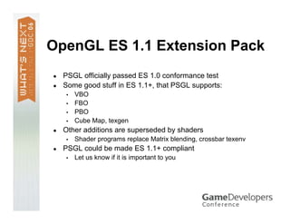 PSGL (PlayStation Graphics Library) | PDF