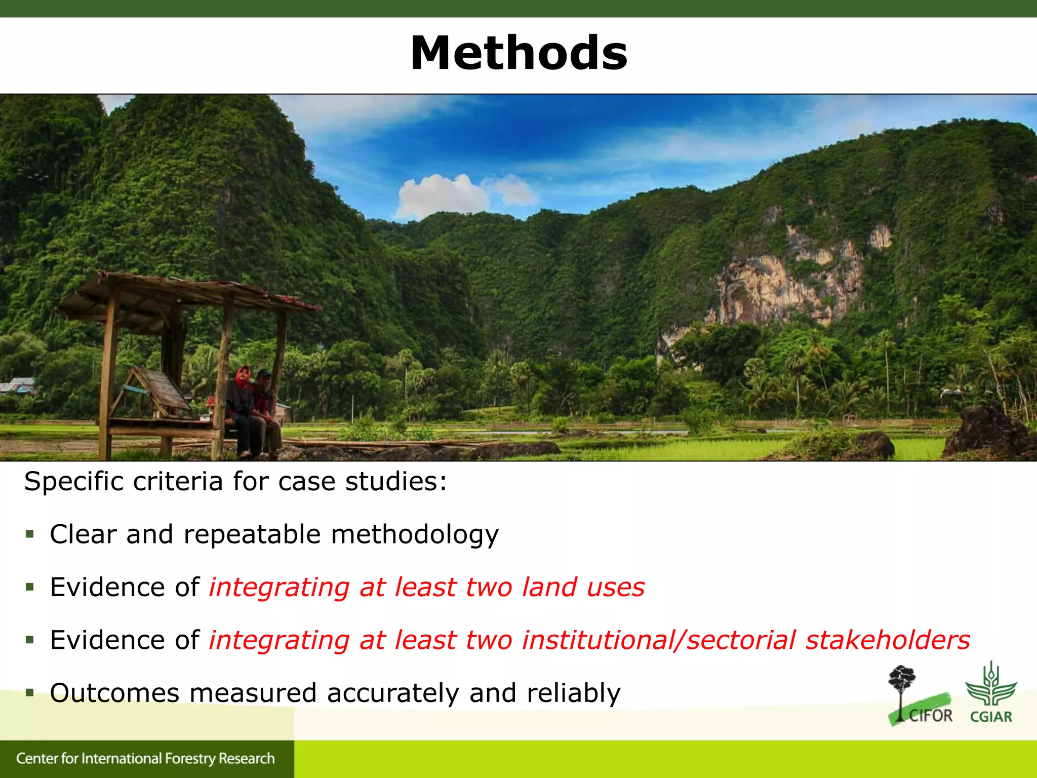 ‘Integrated Landscape Approaches’: A systematic map | PPTX