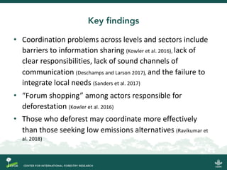 Multilevel governance and coordination challenges in land use ...