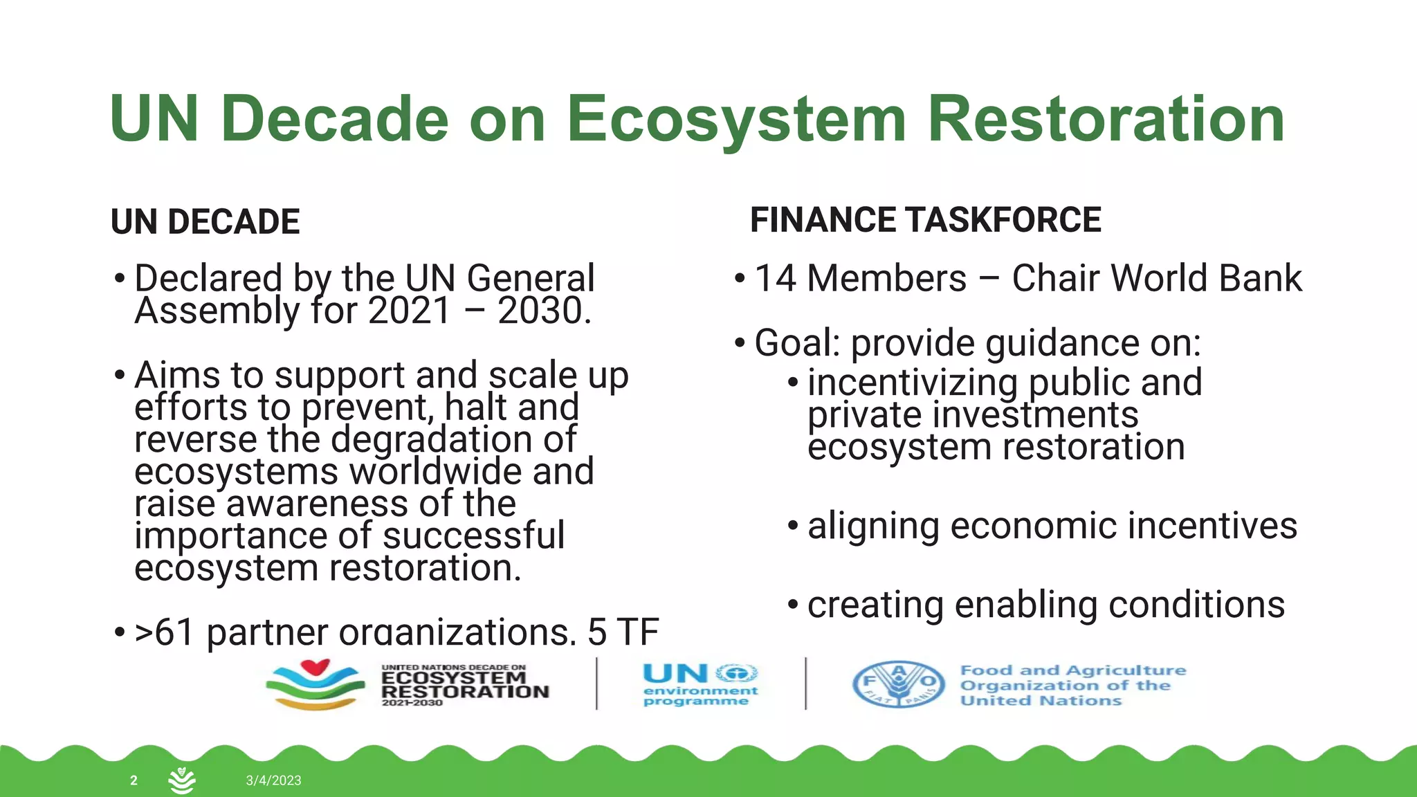How to scale finance for ecosystem restoration | PPT