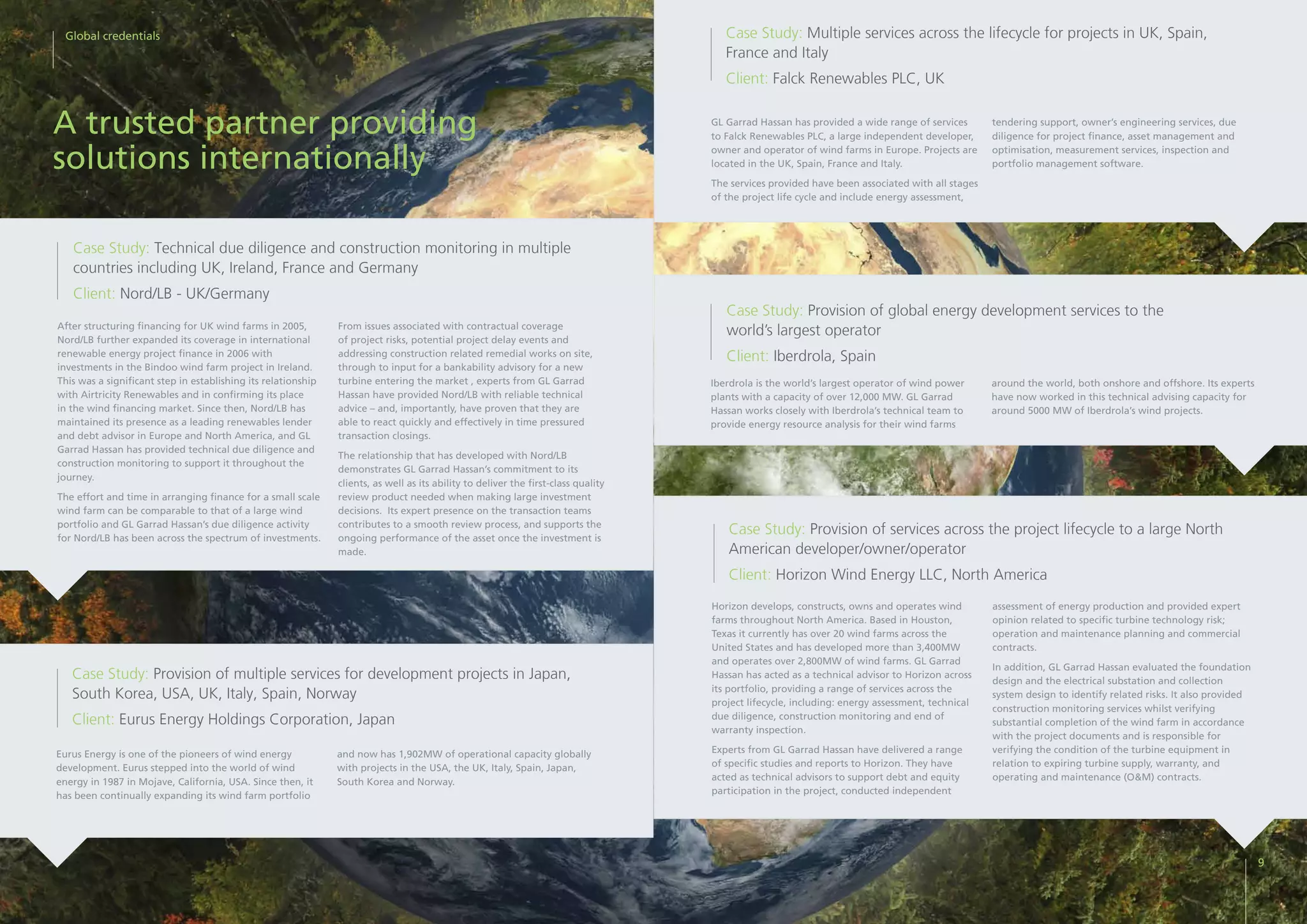 GL Garrad Hassan Onshore Wind Services 2012 | PDF | Power and Energy Industry | Industries