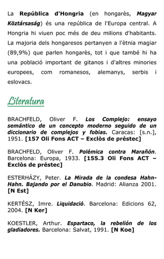 Geografies Literàries: Hongria | PDF