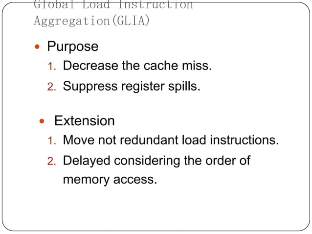 Global Load Instruction Aggregation Based on Code Motion | PPT